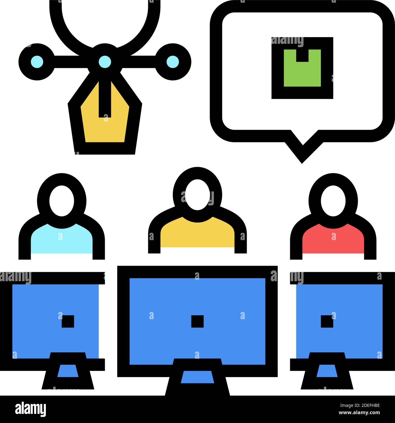 factory creative command color icon vector illustration Stock Vector ...