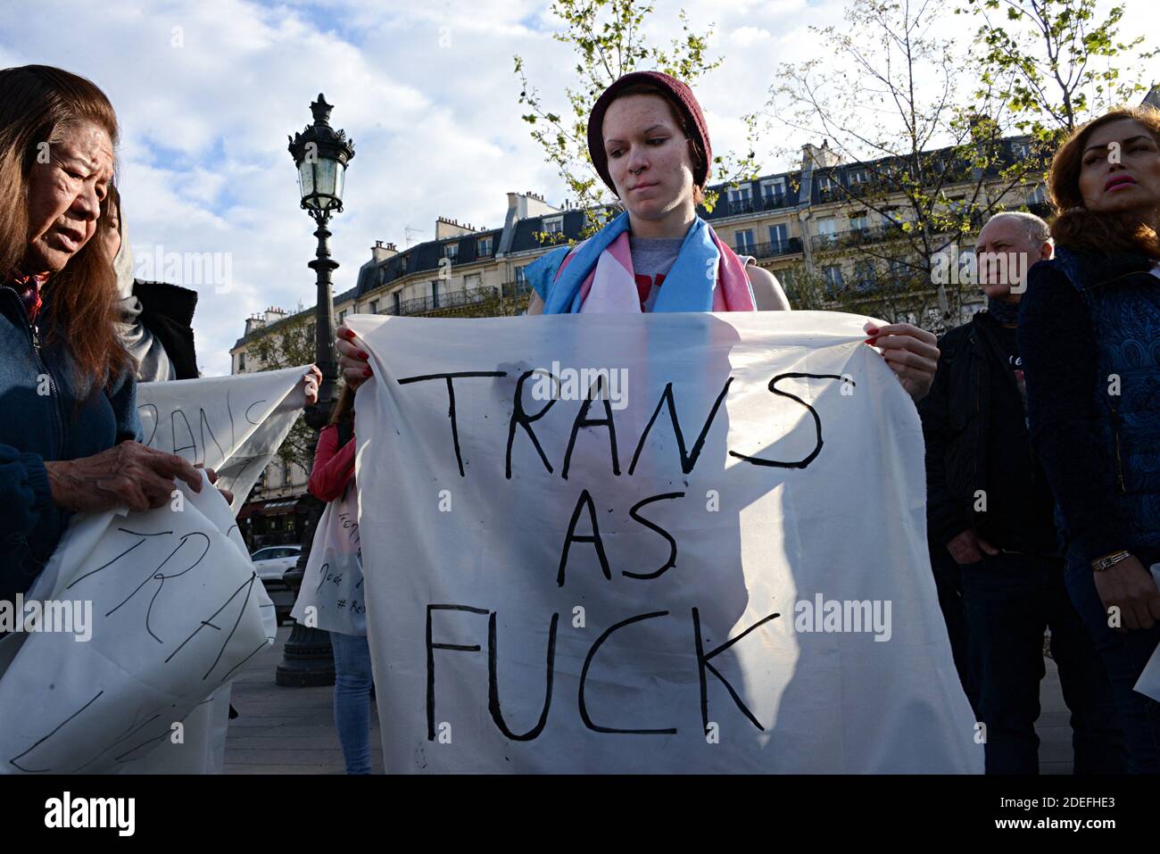 Rally against transphobia and violence against transgender people in ...