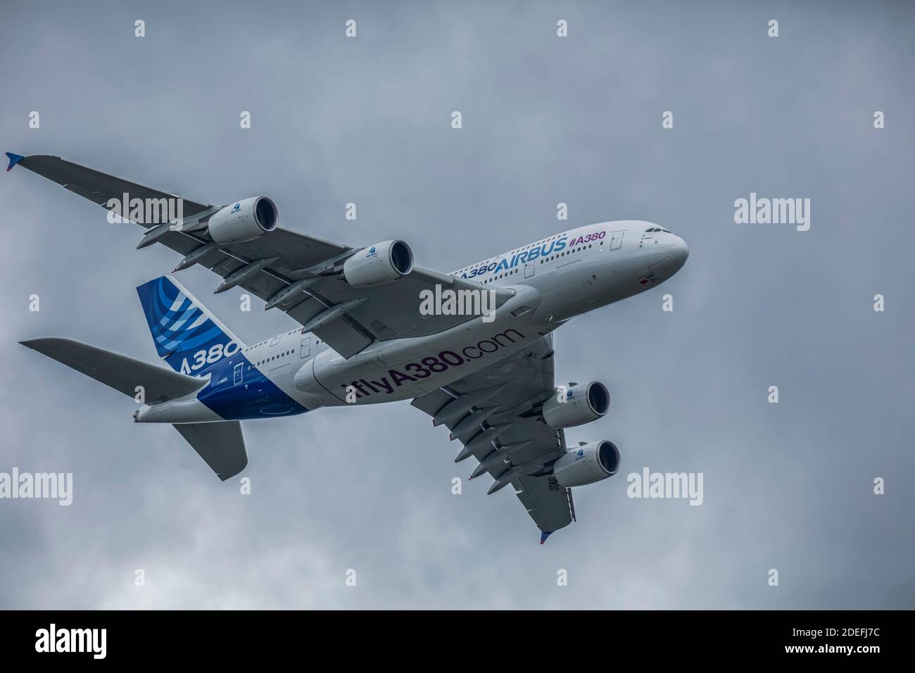 A380 Airbus Plane in flight in the sky Stock Photo - Alamy