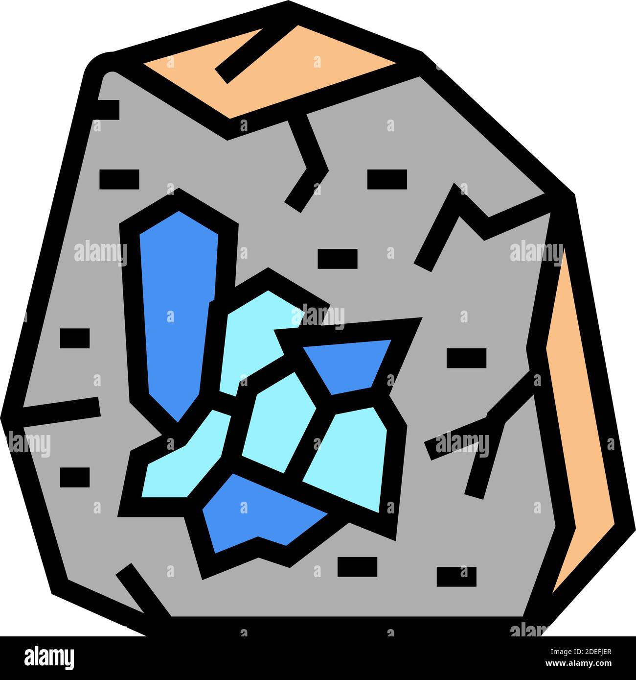 minerals in stone color icon vector illustration Stock Vector Image ...