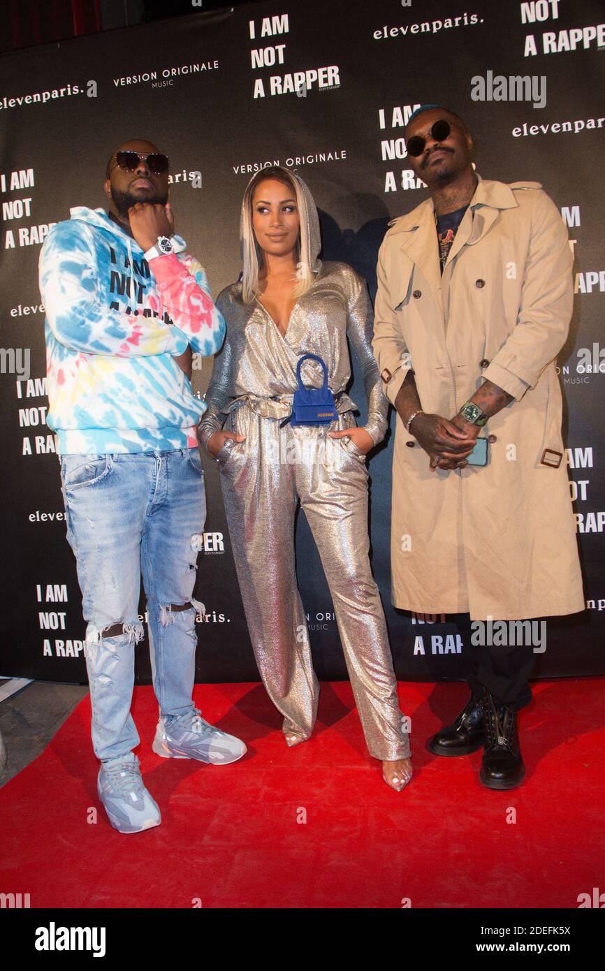 Gims, Demdem and Djibril Cisse attends 'I Am Not A Rapper' Elevenparis ...