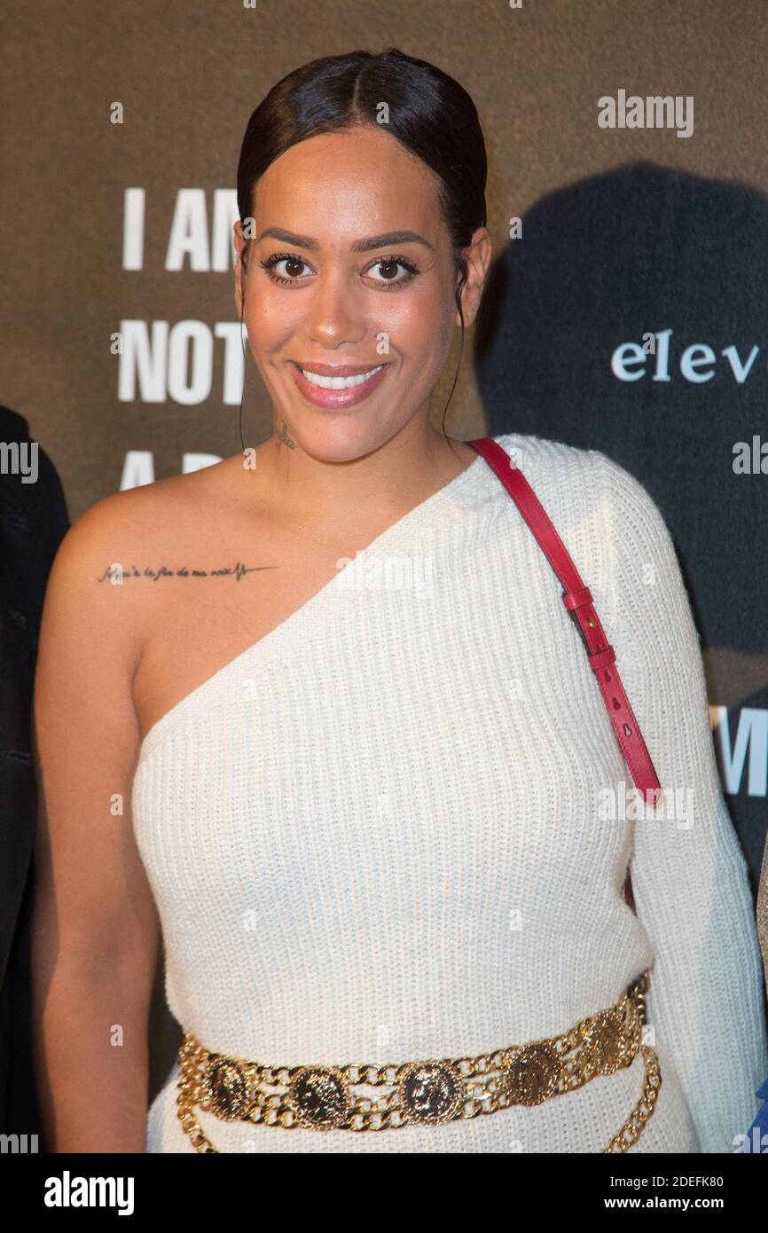 Amel Bent attends 'I Am Not A Rapper' Elevenparis Capsule Collection ...