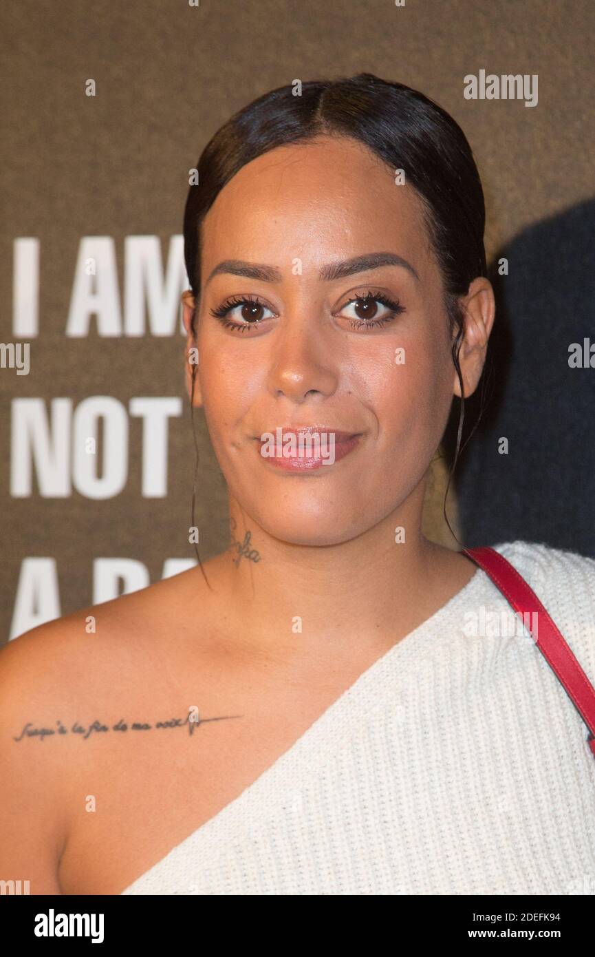 Amel Bent attends 'I Am Not A Rapper' Elevenparis Capsule Collection ...