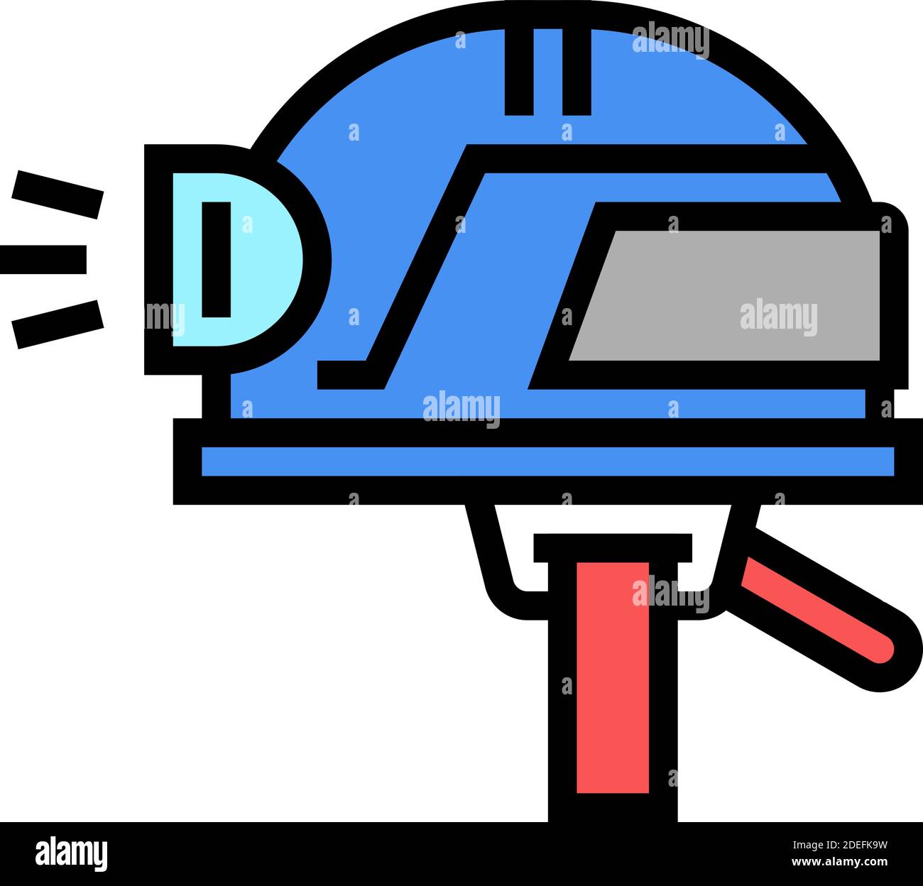 miner helmet color icon vector illustration Stock Vector Image & Art ...
