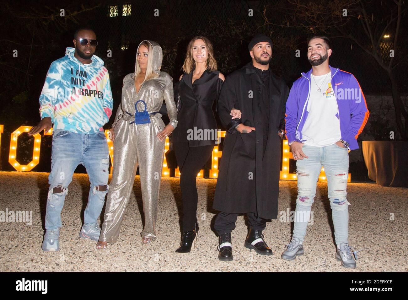 Gims, Demdem, Vitaa, Slimane, Kendji Girac attends 'I Am Not A Rapper ...