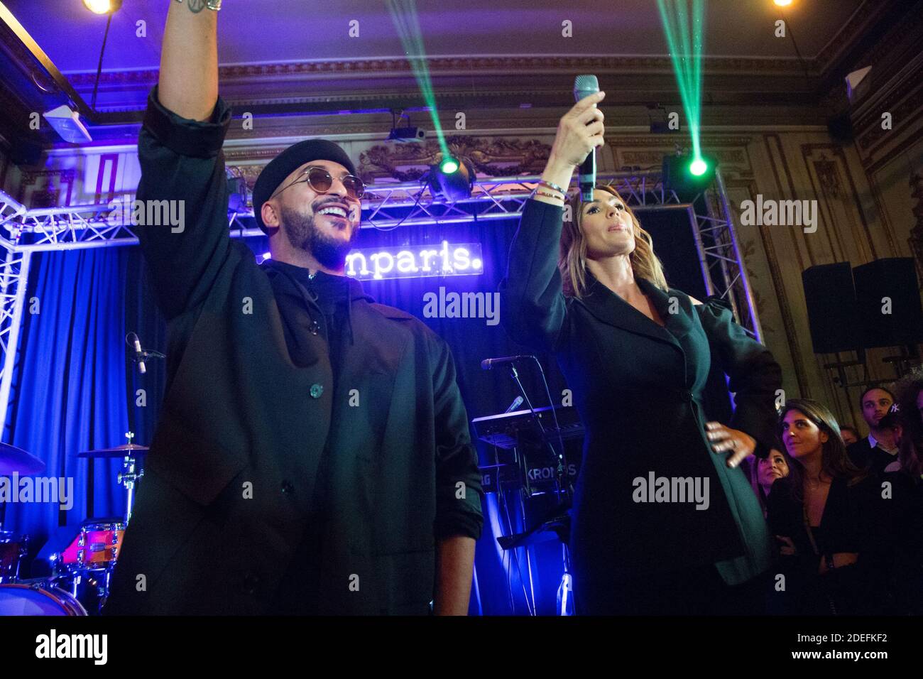 Slimane and Vitaa perform during 'I Am Not A Rapper' Elevenparis ...