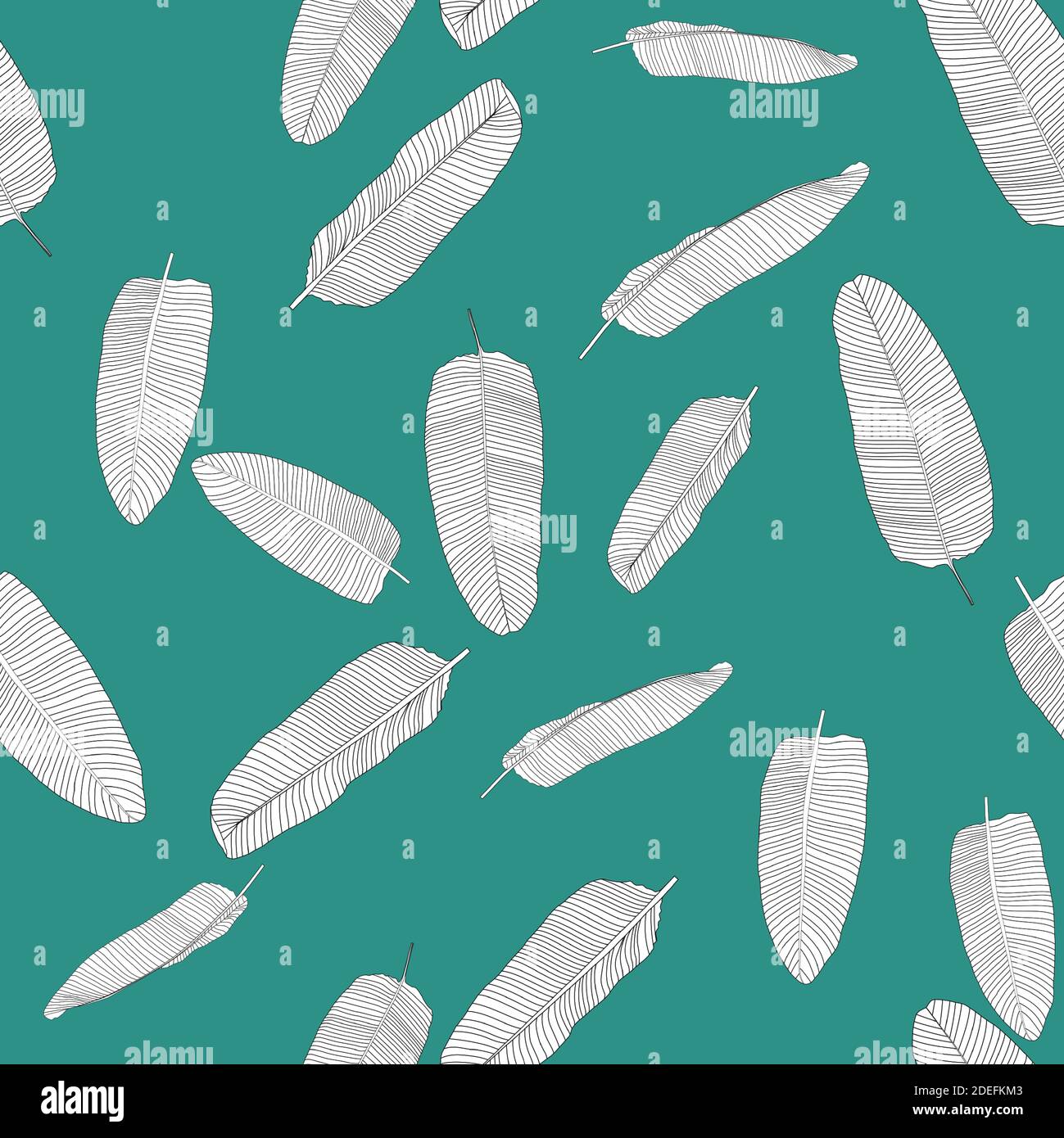 Tropical Palm Leaves Seamless Pattern Background. Vector Illustration ...