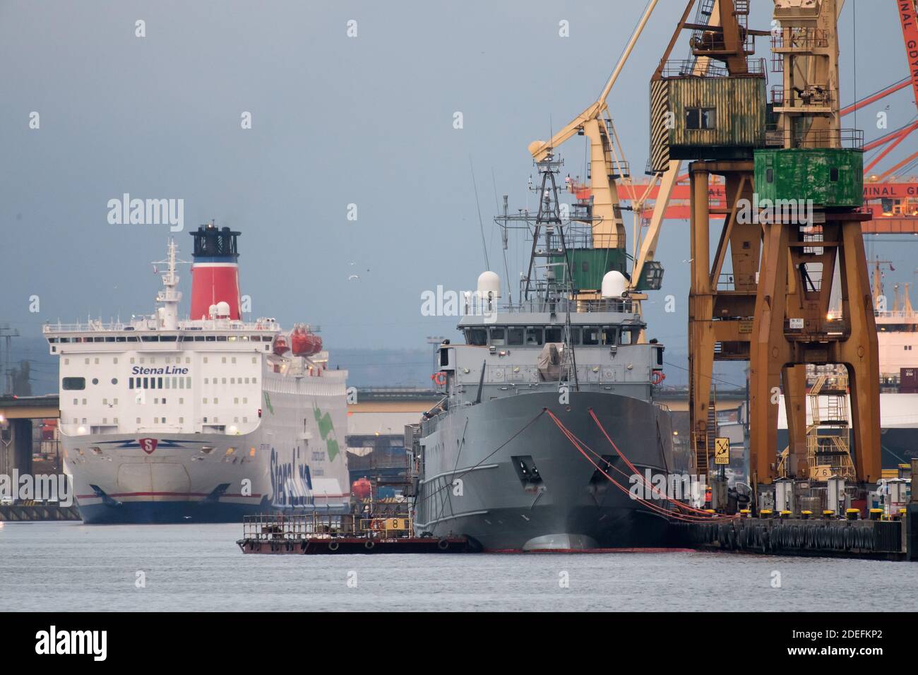 MS Stena Spirit, large cruiseferry owned by Stena Line, and mine ...