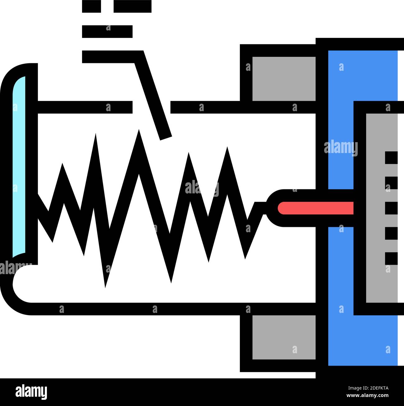 seismograph device color icon vector illustration Stock Vector Image ...
