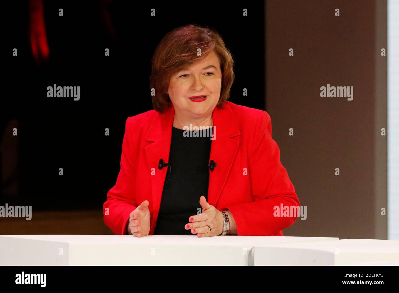 Nathalie Loiseau Head of the Renaissance List speaking during the ...