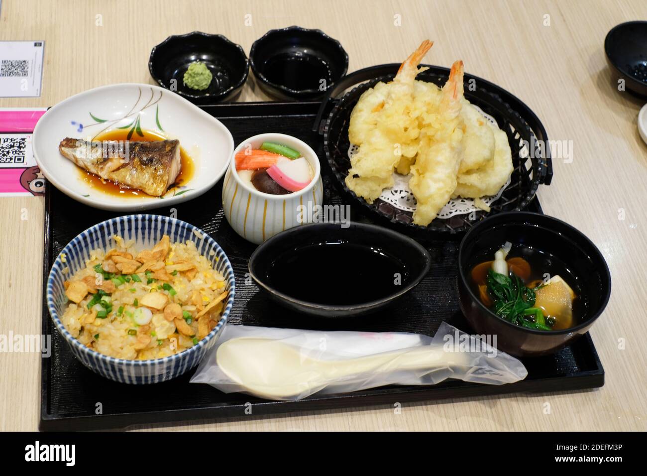 Japanese foods composed of steamed rice,fish,and others Stock Photo - Alamy