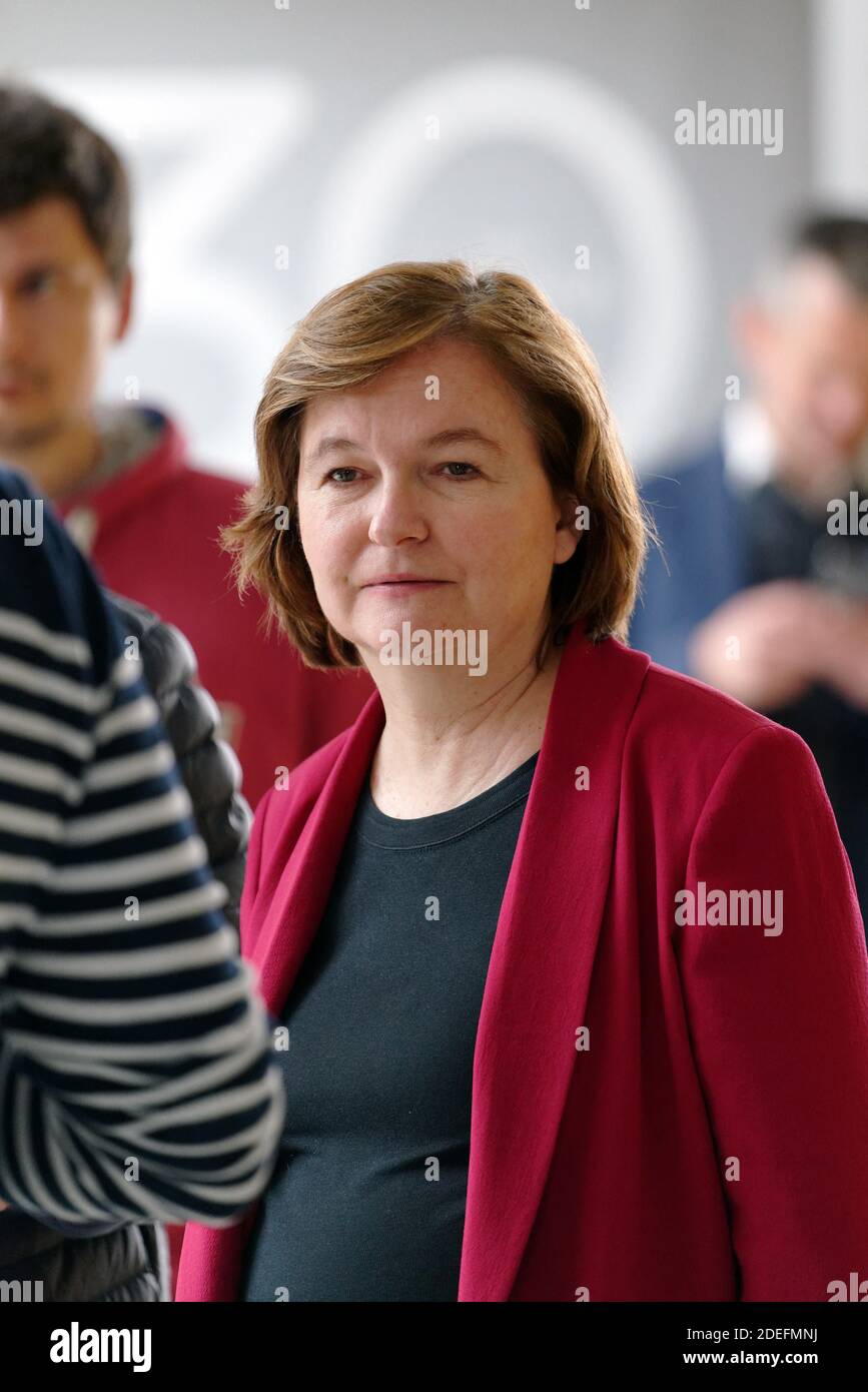 Nathalie Loiseau, head of the LREM list, visits the Rubika school in ...