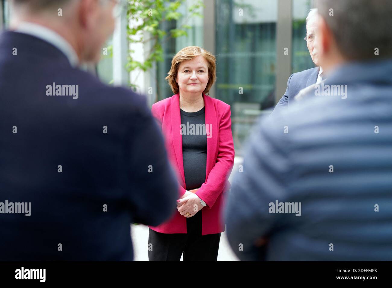 Nathalie Loiseau, head of the LREM list, visits the Rubika school in ...