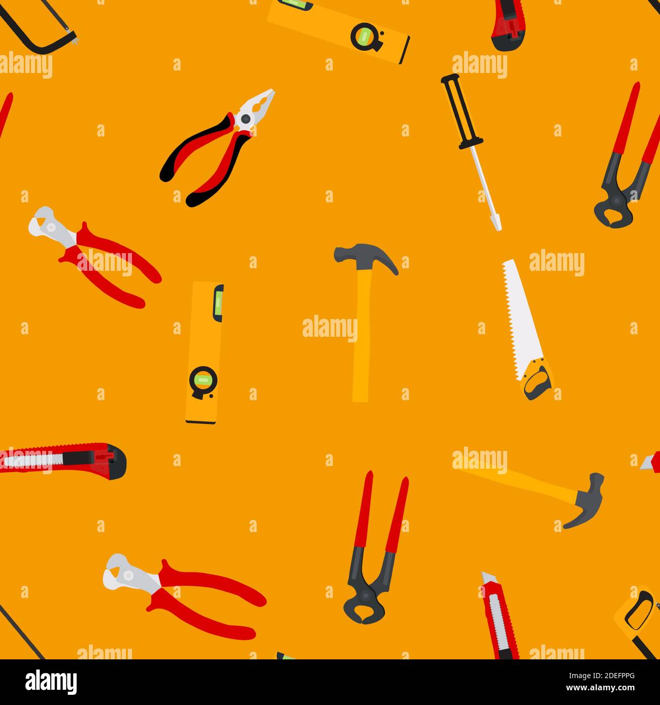Repair Tools Seamless Pattern Background. Vector Illustration Stock ...