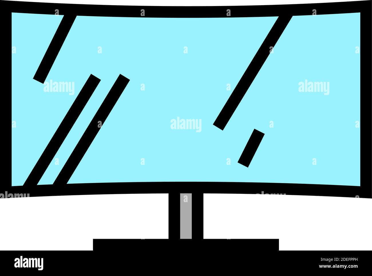 curved monitor color icon vector illustration Stock Vector Image & Art ...