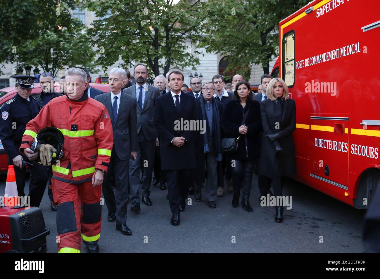 Paris police Prefect Didier Lallement, French prime minister Edouard ...