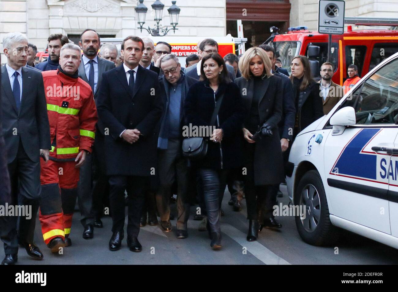 Paris police Prefect Didier Lallement, French prime minister Edouard ...