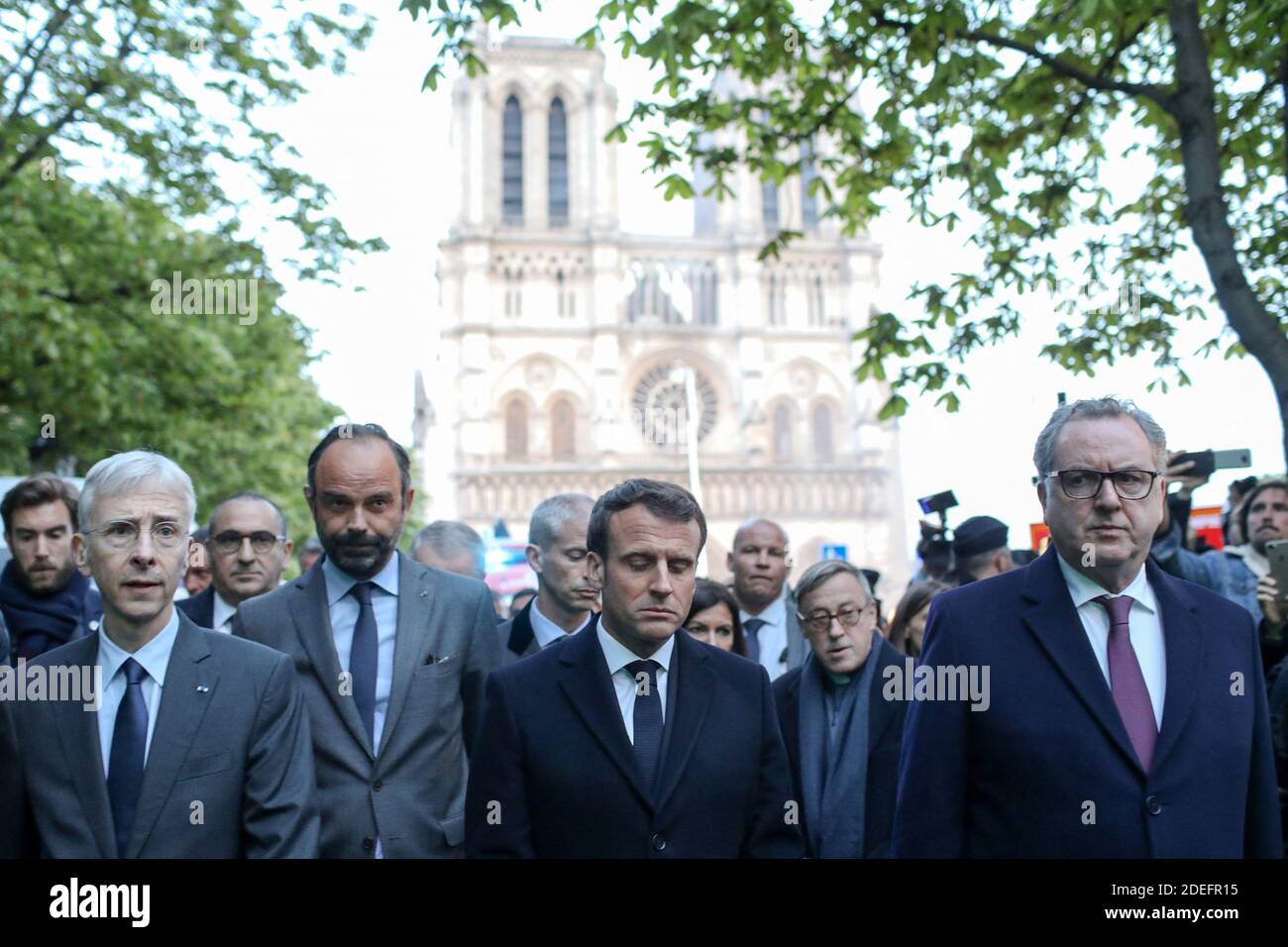 Paris police Prefect Didier Lallement, French prime minister Edouard ...