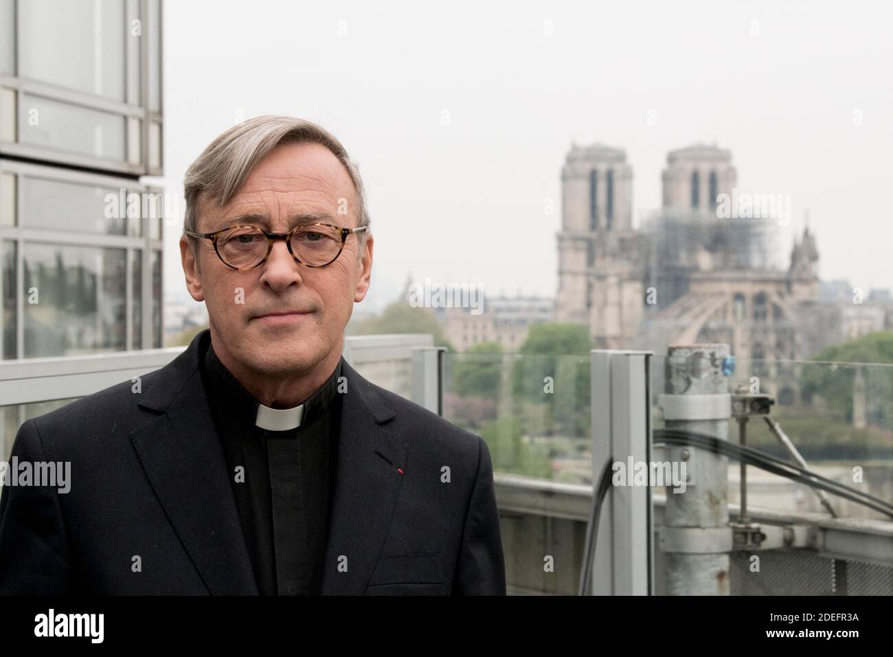 Rector of Notre-Dame-de-Paris' Cathedral Patrick Chauvet looks at the ...