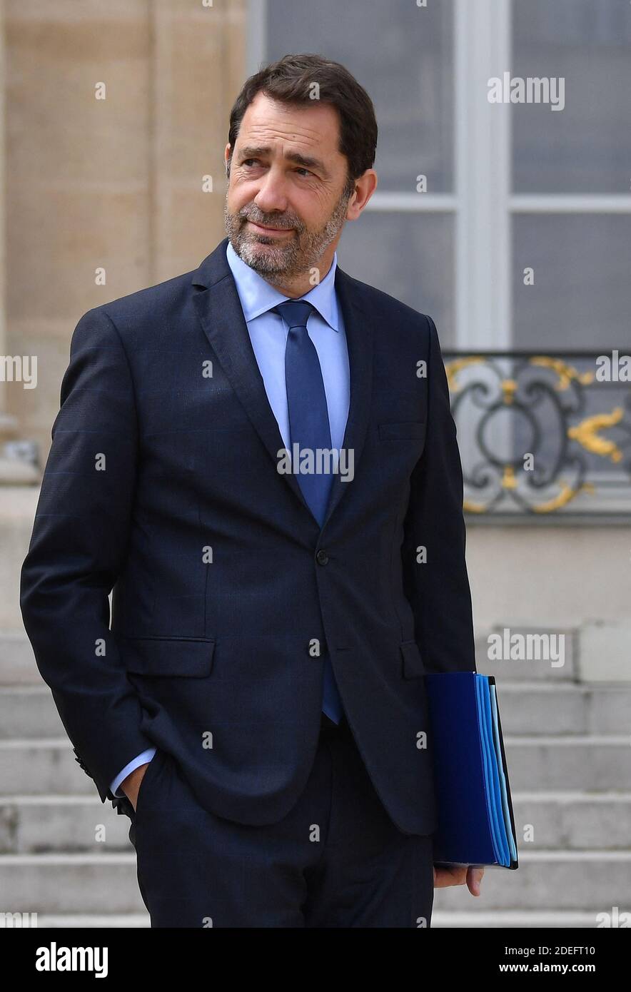 Christophe Castaner leaves the Elysee presidential palace after the ...