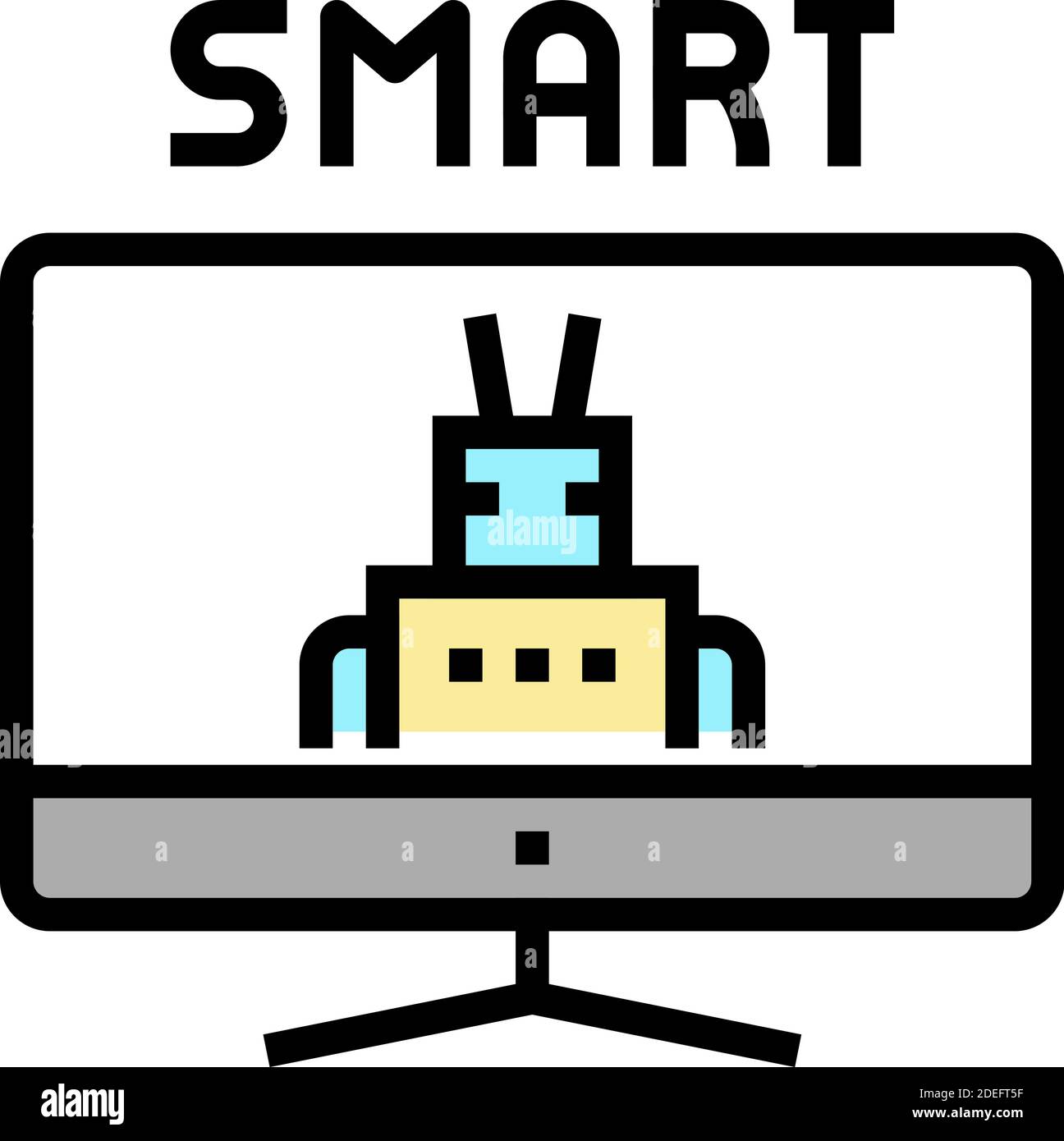 smart monitor color icon vector illustration Stock Vector Image & Art ...
