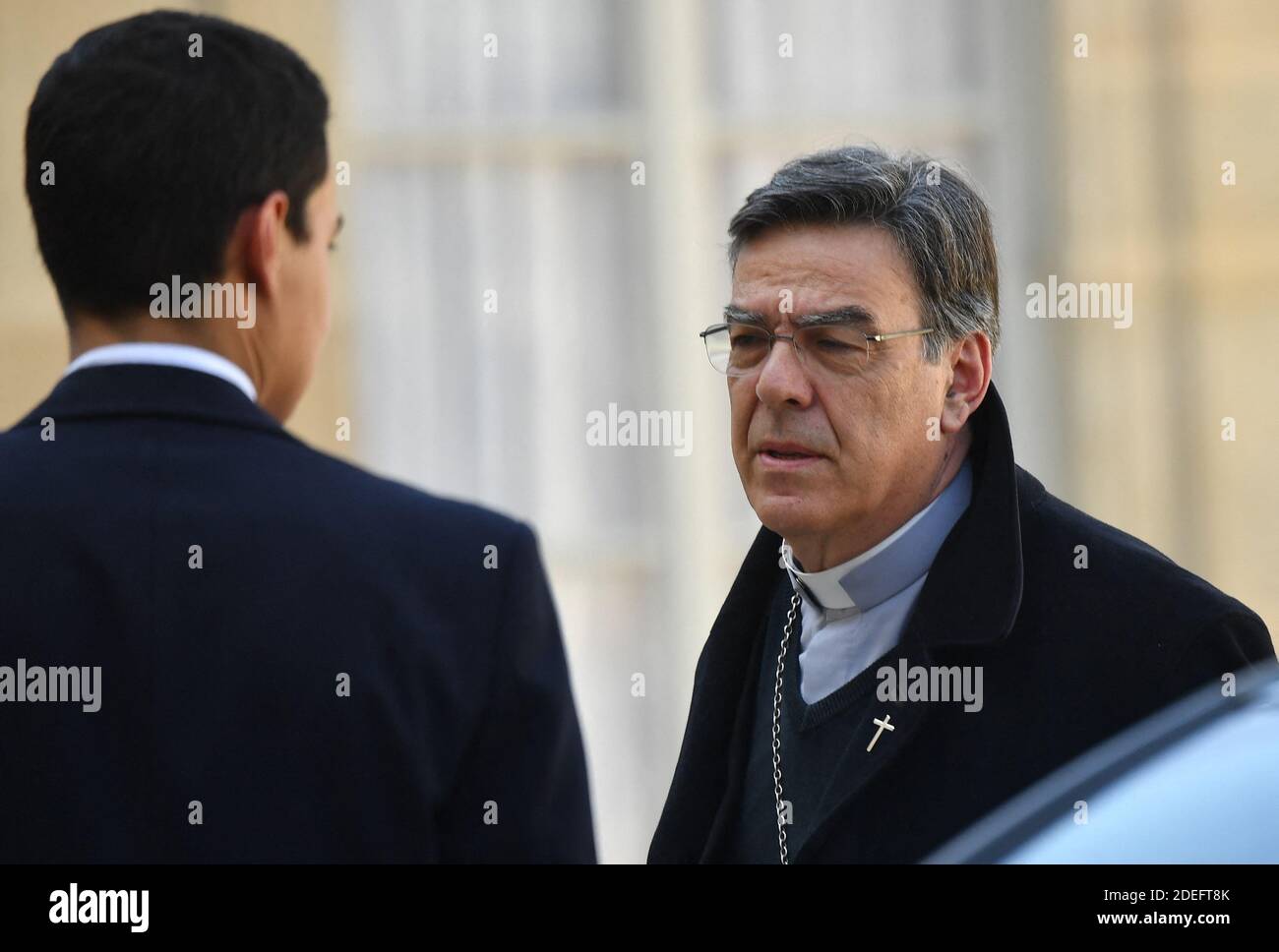 French Archbishop of Paris Michel Aupetit arrives at the Elysee ...