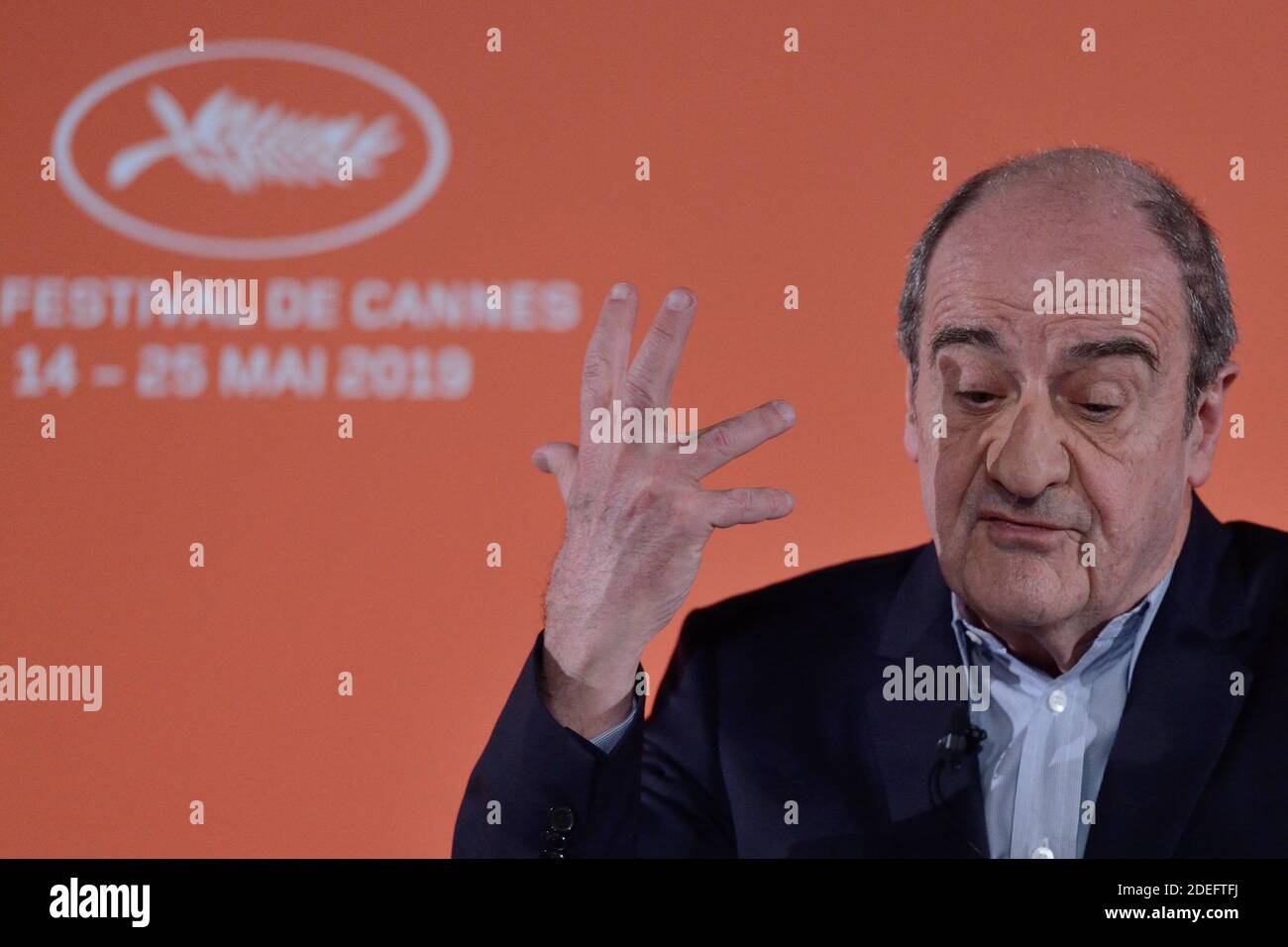 Pierre Lescure attending the Press Conference of the 72nd Cannes ...