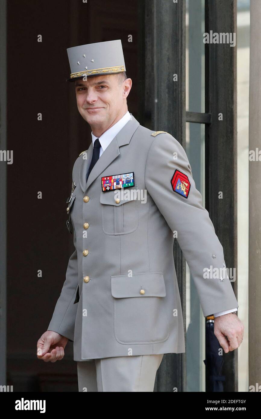 General Bruno Le Ray, Military Governor of Paris arriving at the Elysee ...