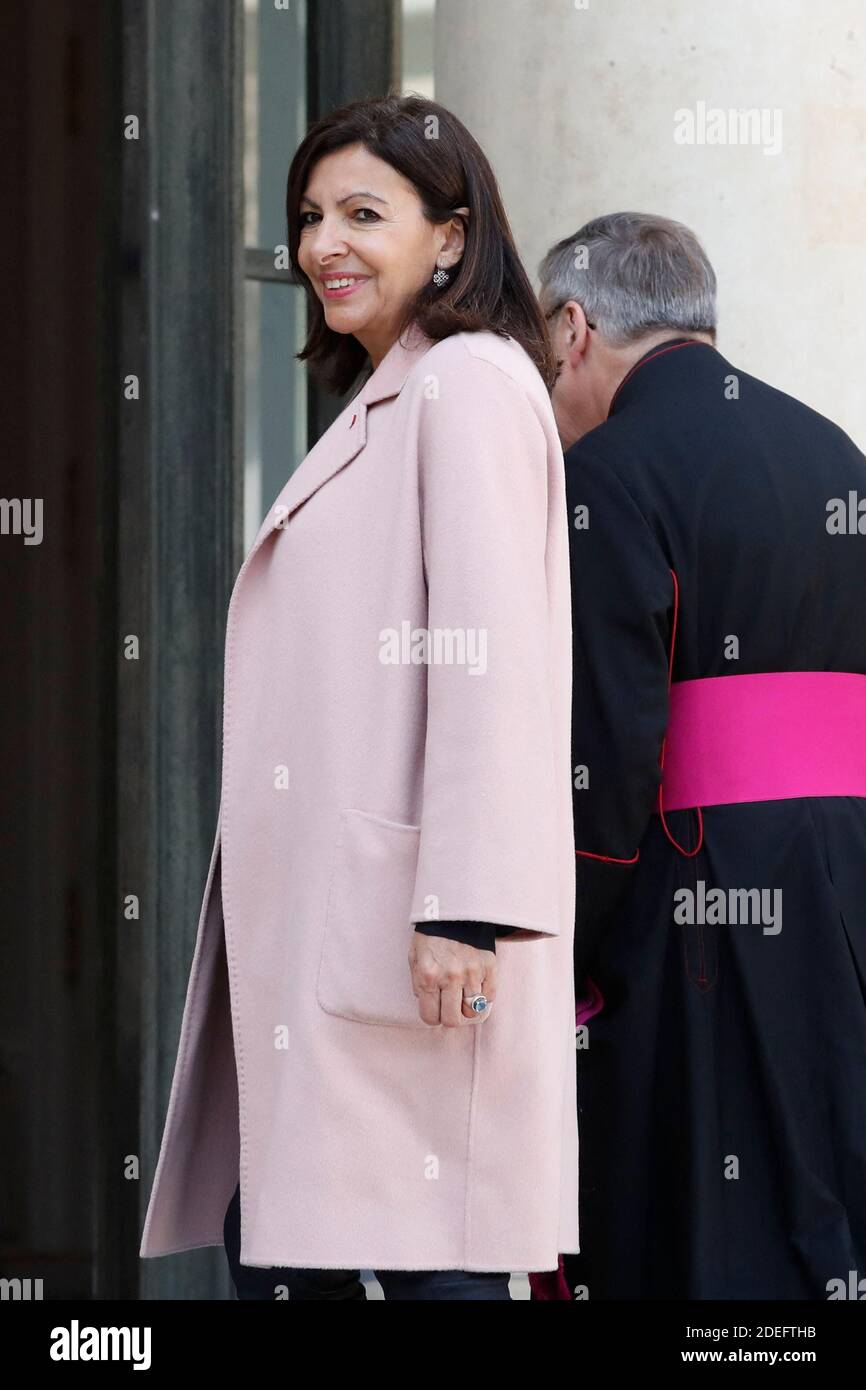 Anne Hidalgo, Mayor of Paris arriving at the Elysee Palace for a ...