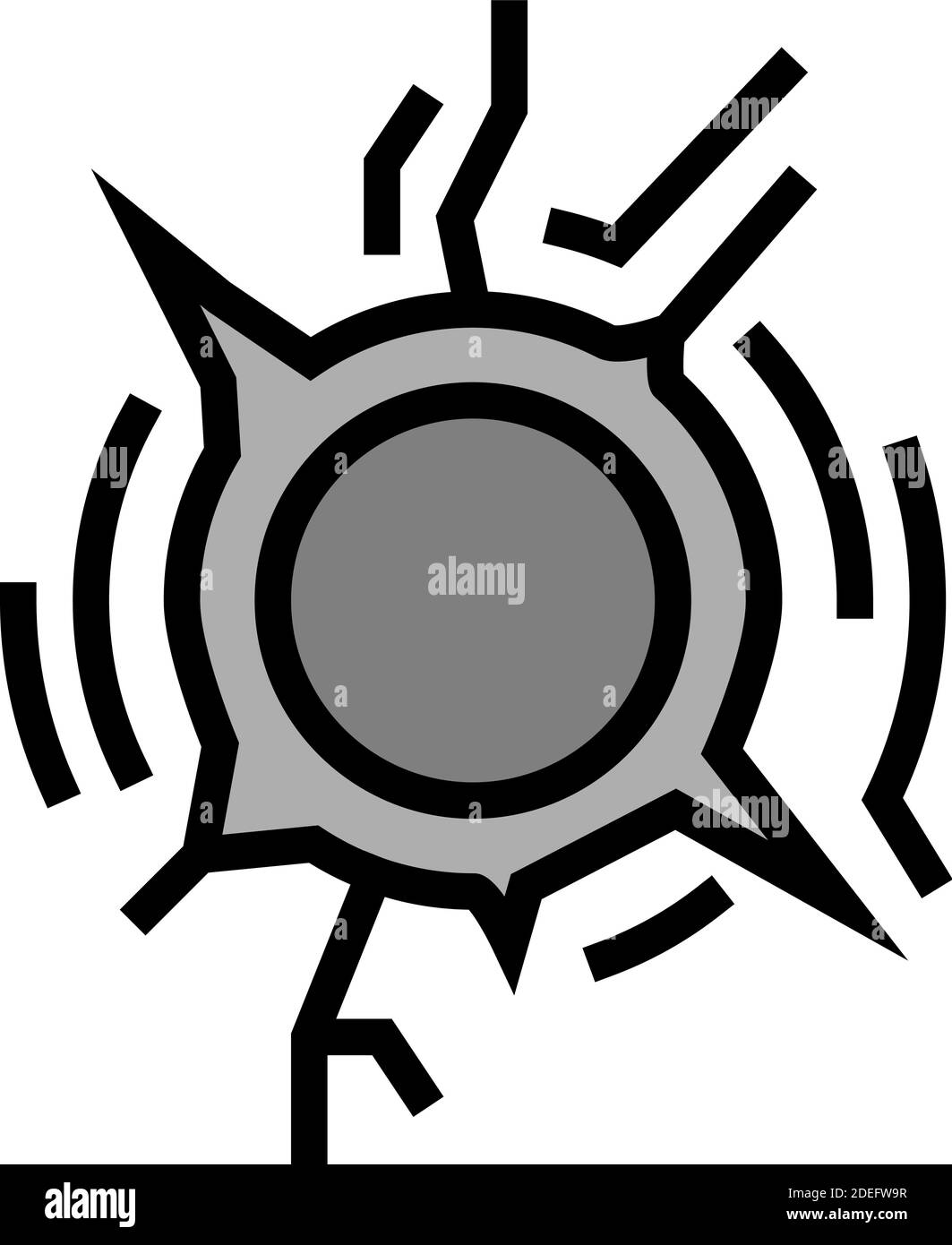 bullet hole color icon vector illustration Stock Vector Image & Art - Alamy