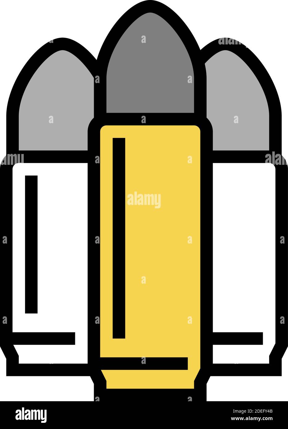 lead round nose soft point bullet color icon vector illustration Stock ...