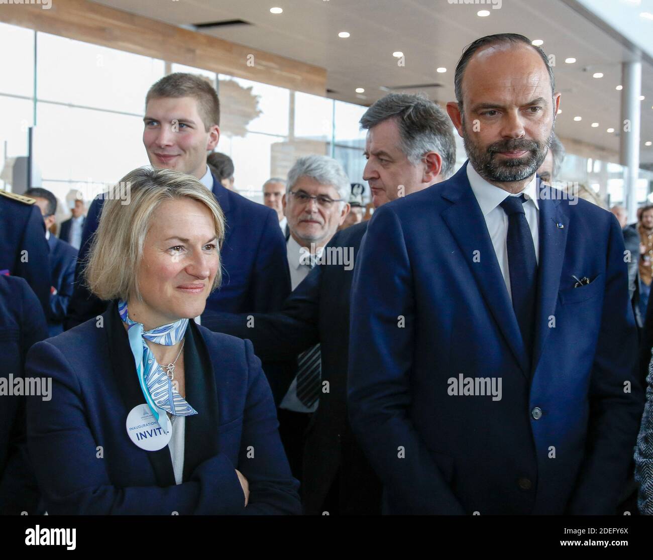 French Prime Minister Edouard Philippe and Air France CEO Anne Rigail ...