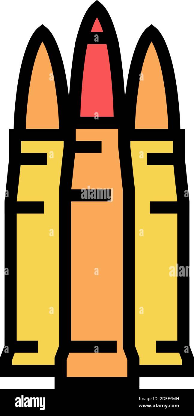 armor piercing bullets color icon vector illustration Stock Vector ...