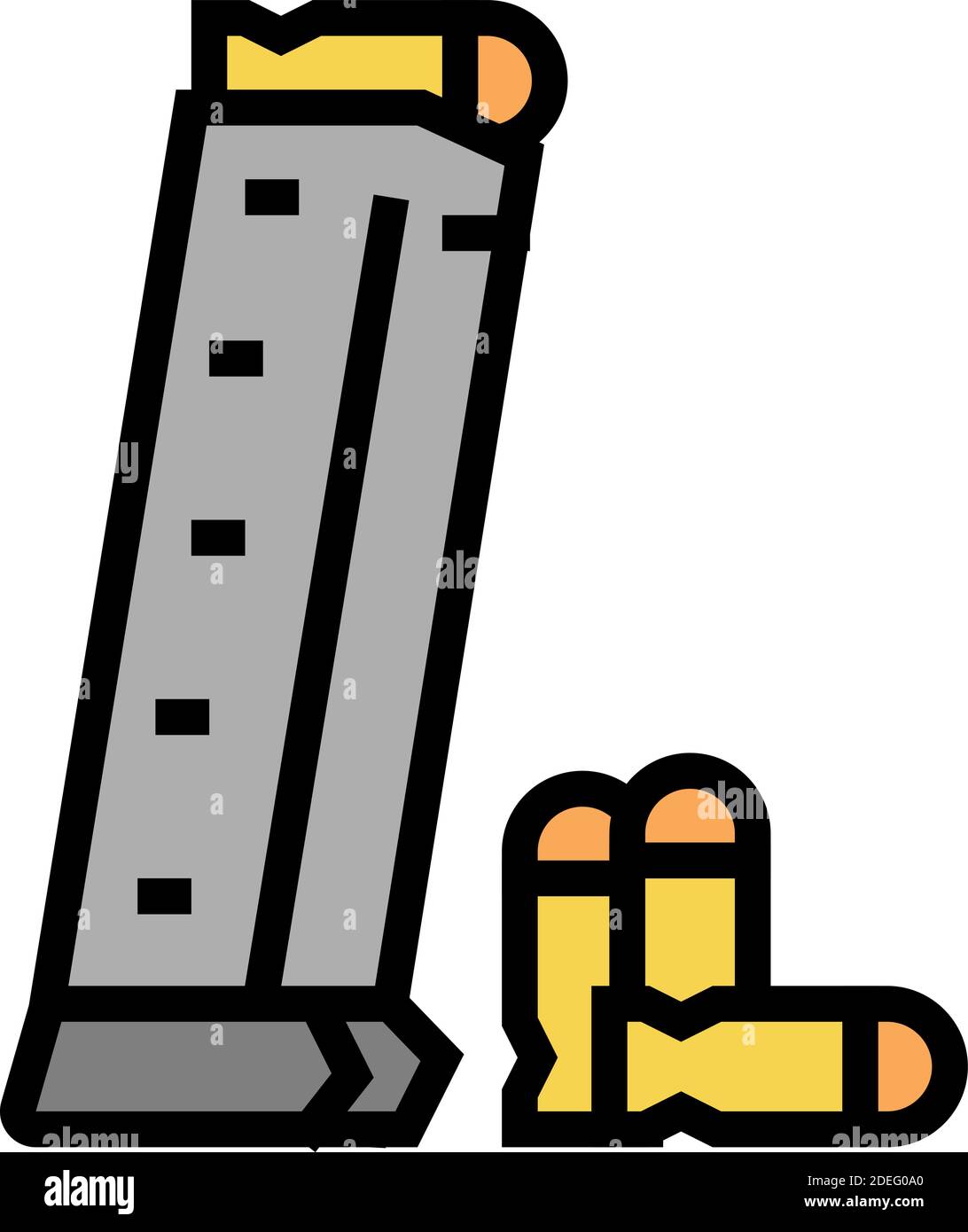 gun magazine with bullets color icon vector illustration Stock Vector ...