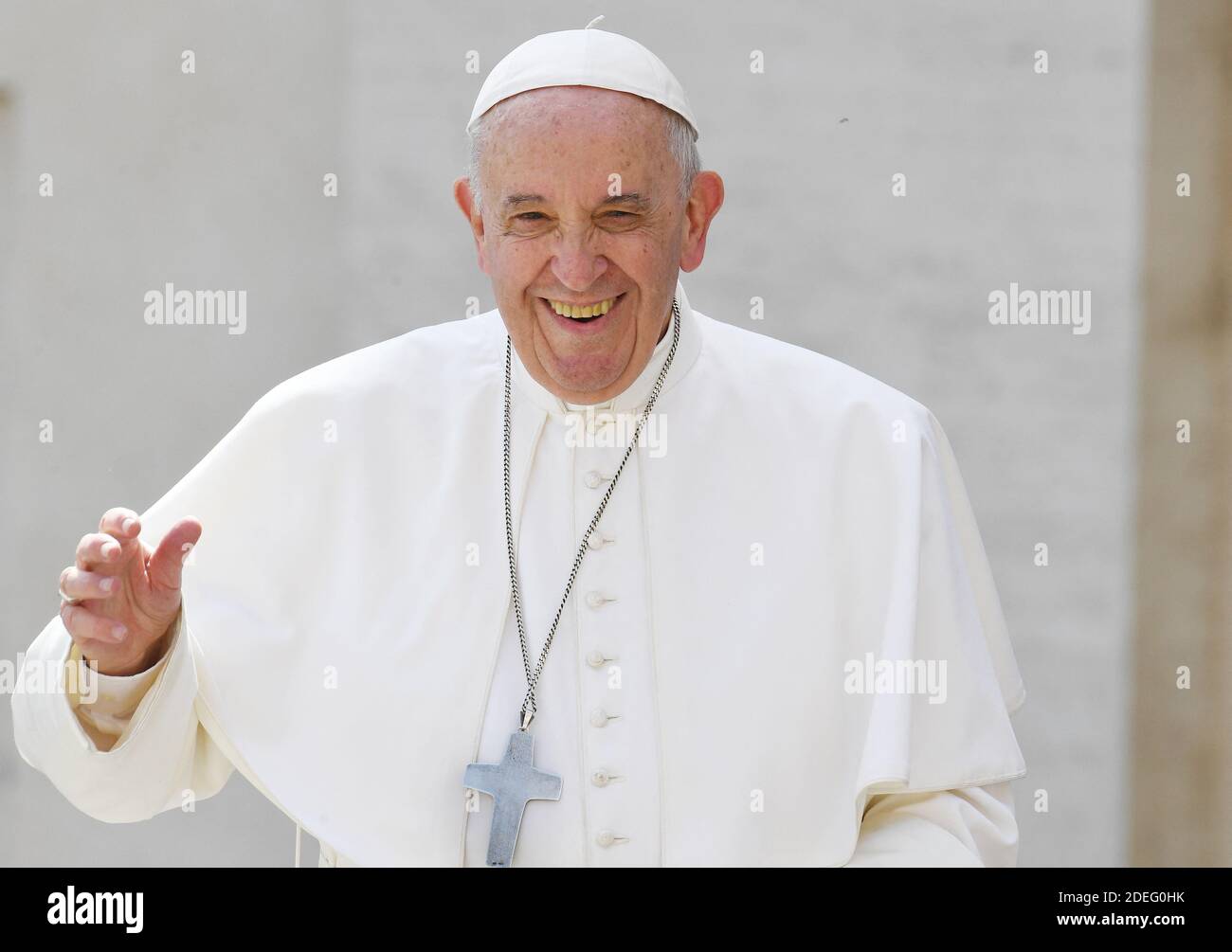 Pope Francis attends the weekly general audience in St. Peter's Square ...