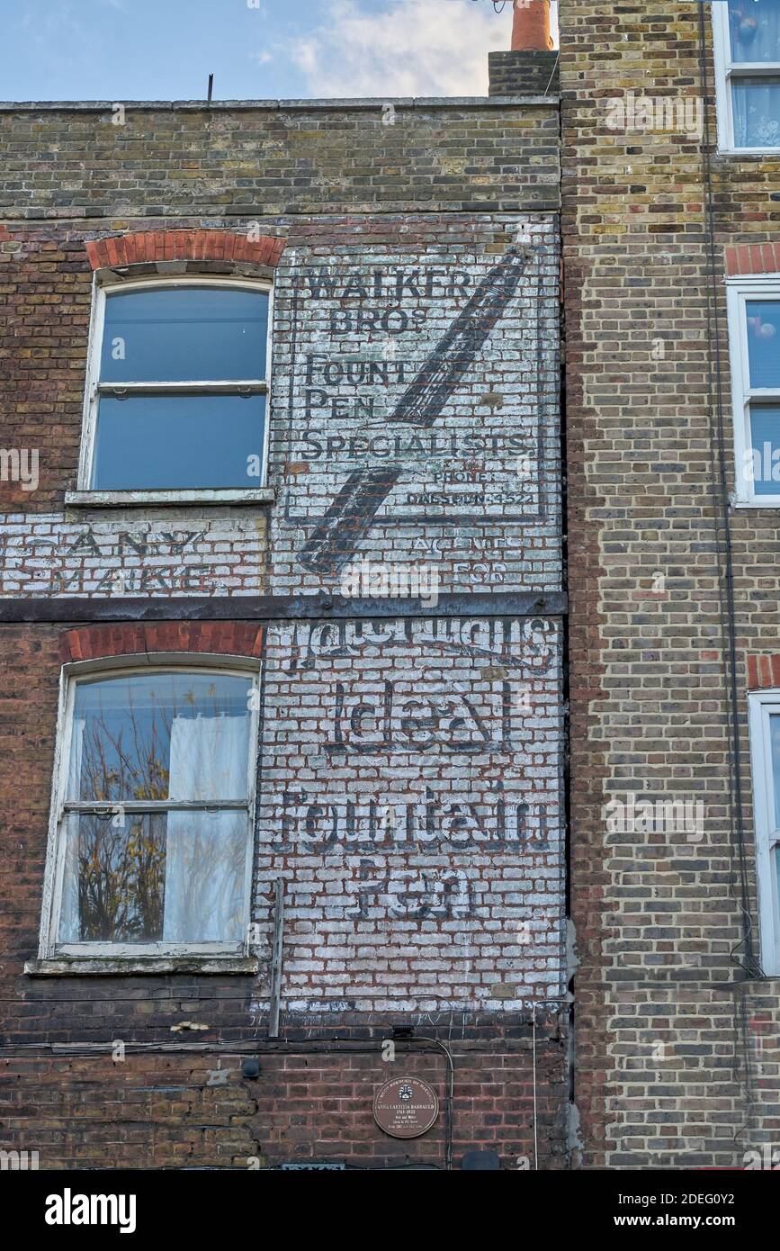 hand painted advert on building. Old advert on building. ghost advert ...