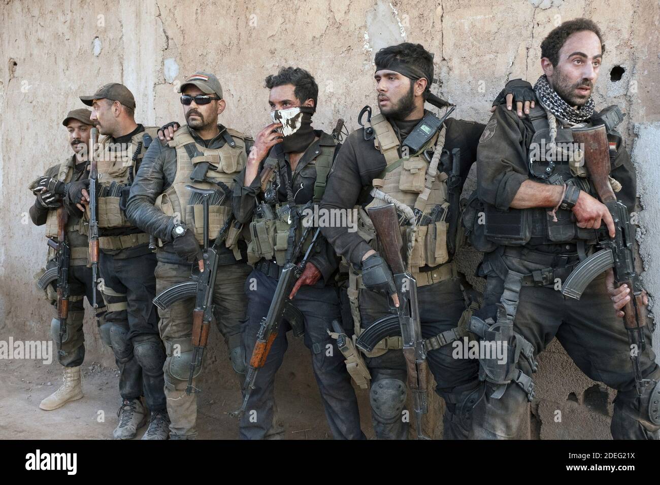 MOSUL, from left: Tarik Belmekki, Qutaiba Abdelhaq, Mohamed Attougui ...