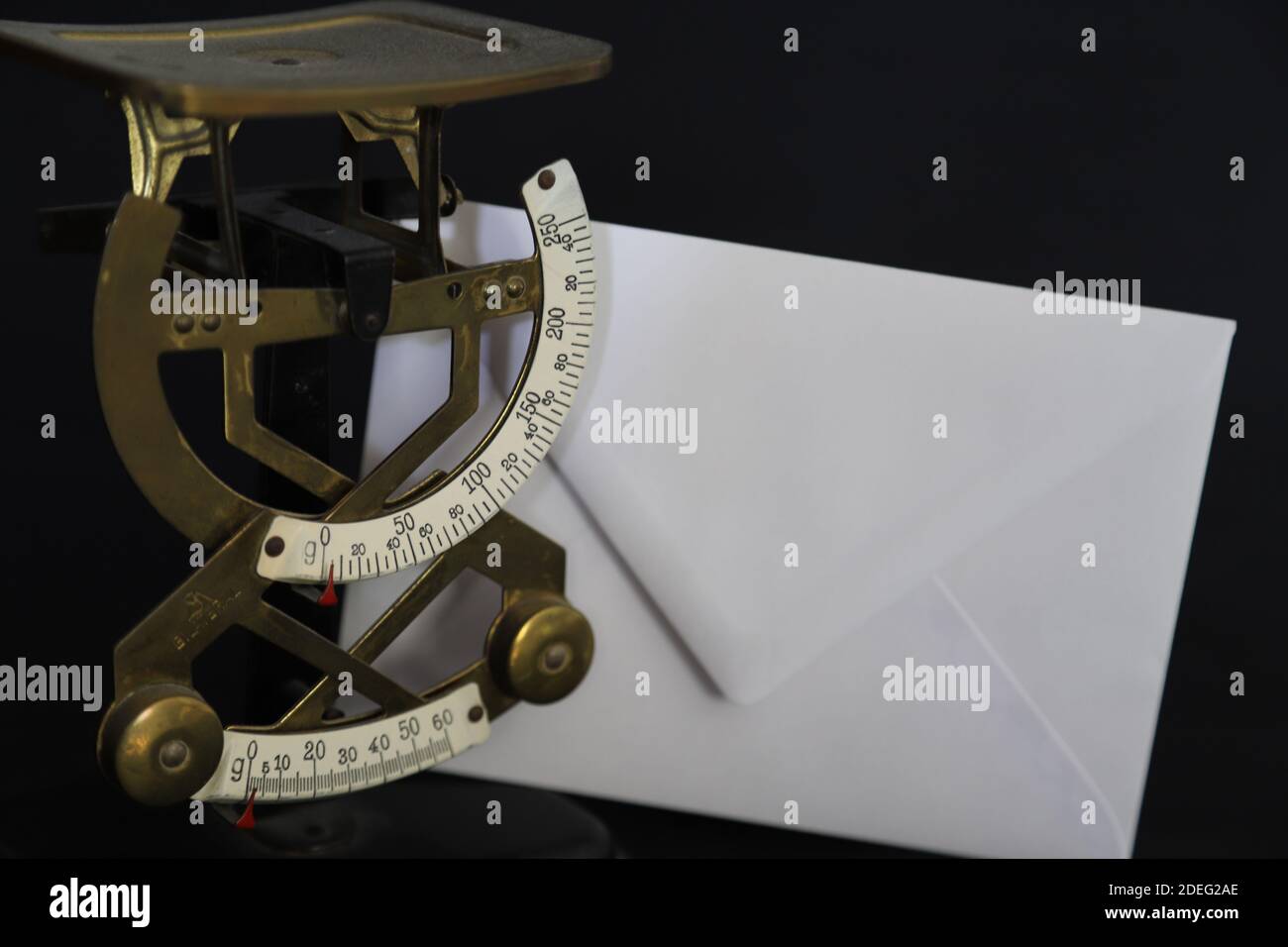 antique scales and envelope Stock Photo - Alamy
