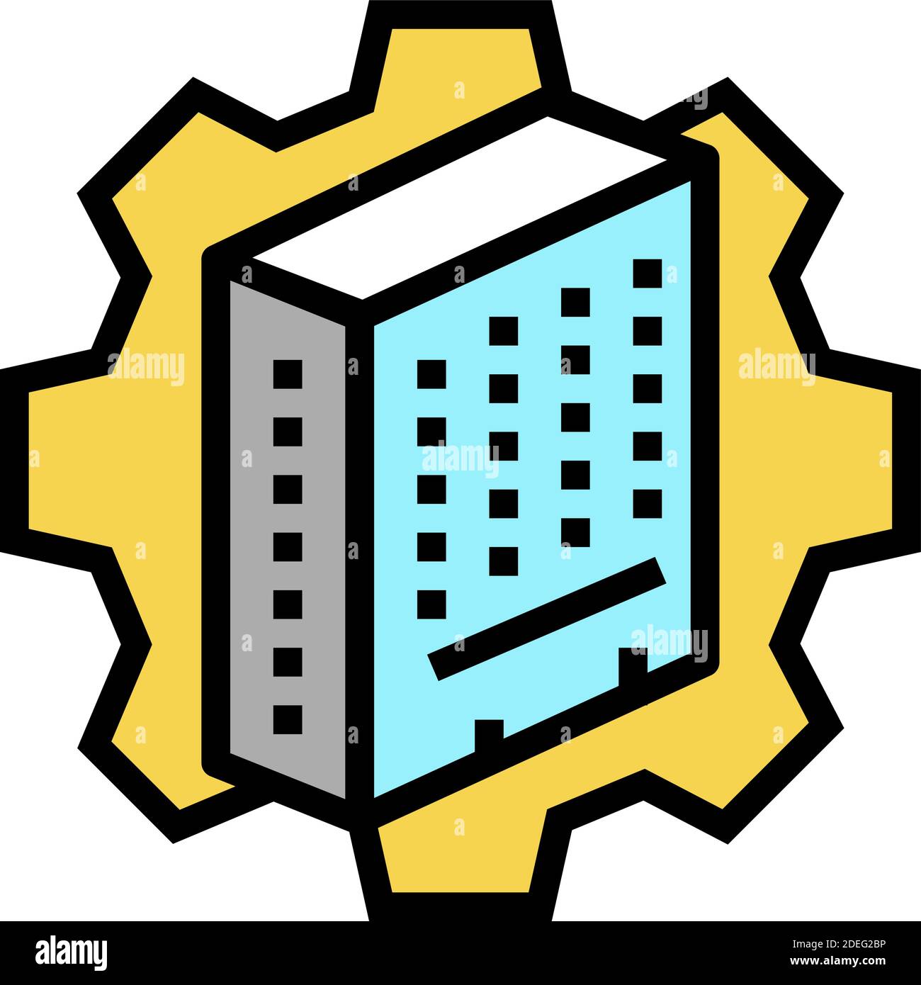 building process color icon vector illustration Stock Vector Image ...