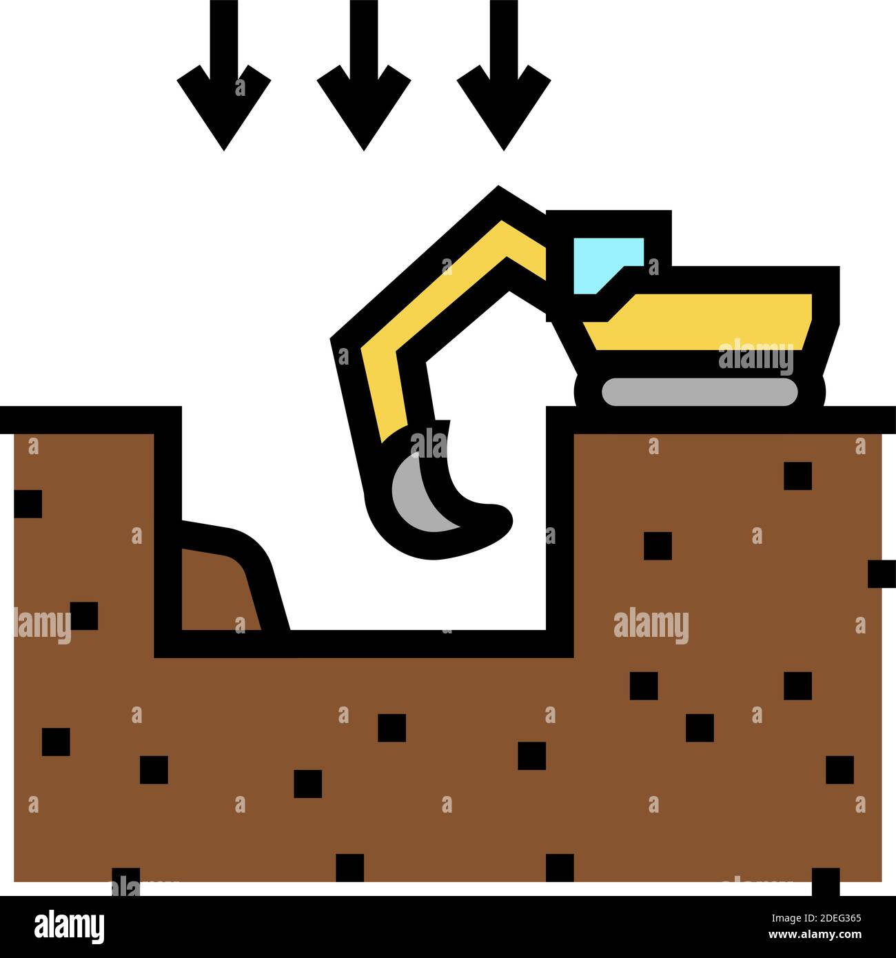 excavation pit for building color icon vector illustration Stock Vector ...