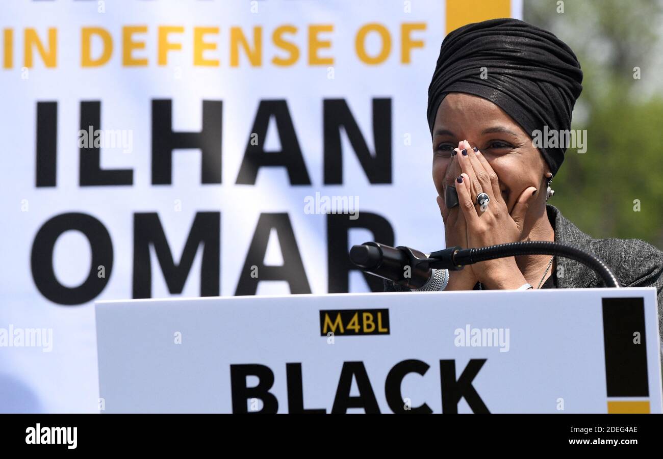Rep. Ilhan Omar, D-Minn becomes emotional at a "black women in defense ...