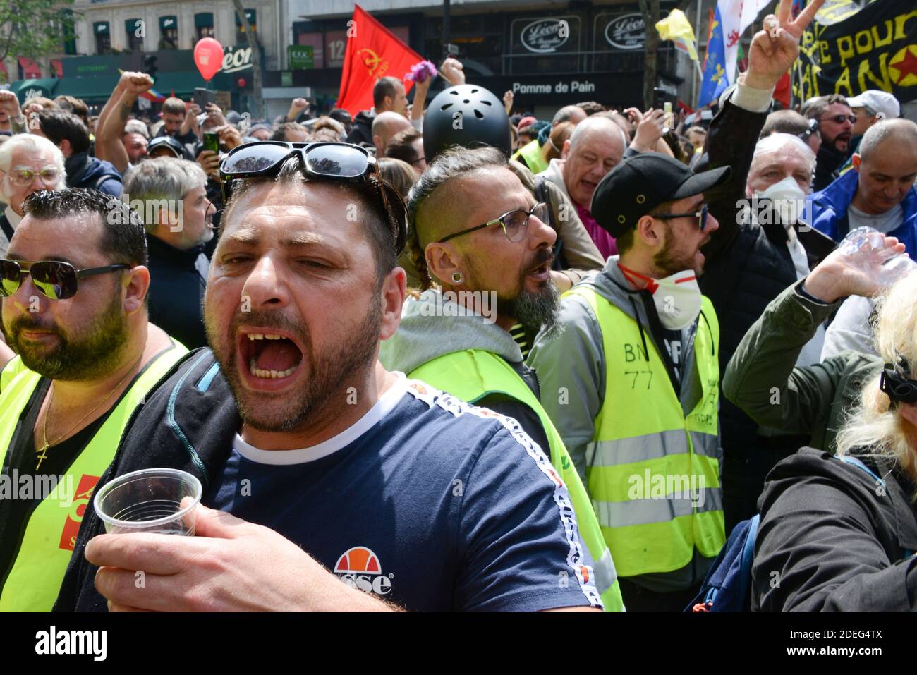 The annual May Day protests on May 01, 2019 in Paris, France. More than ...