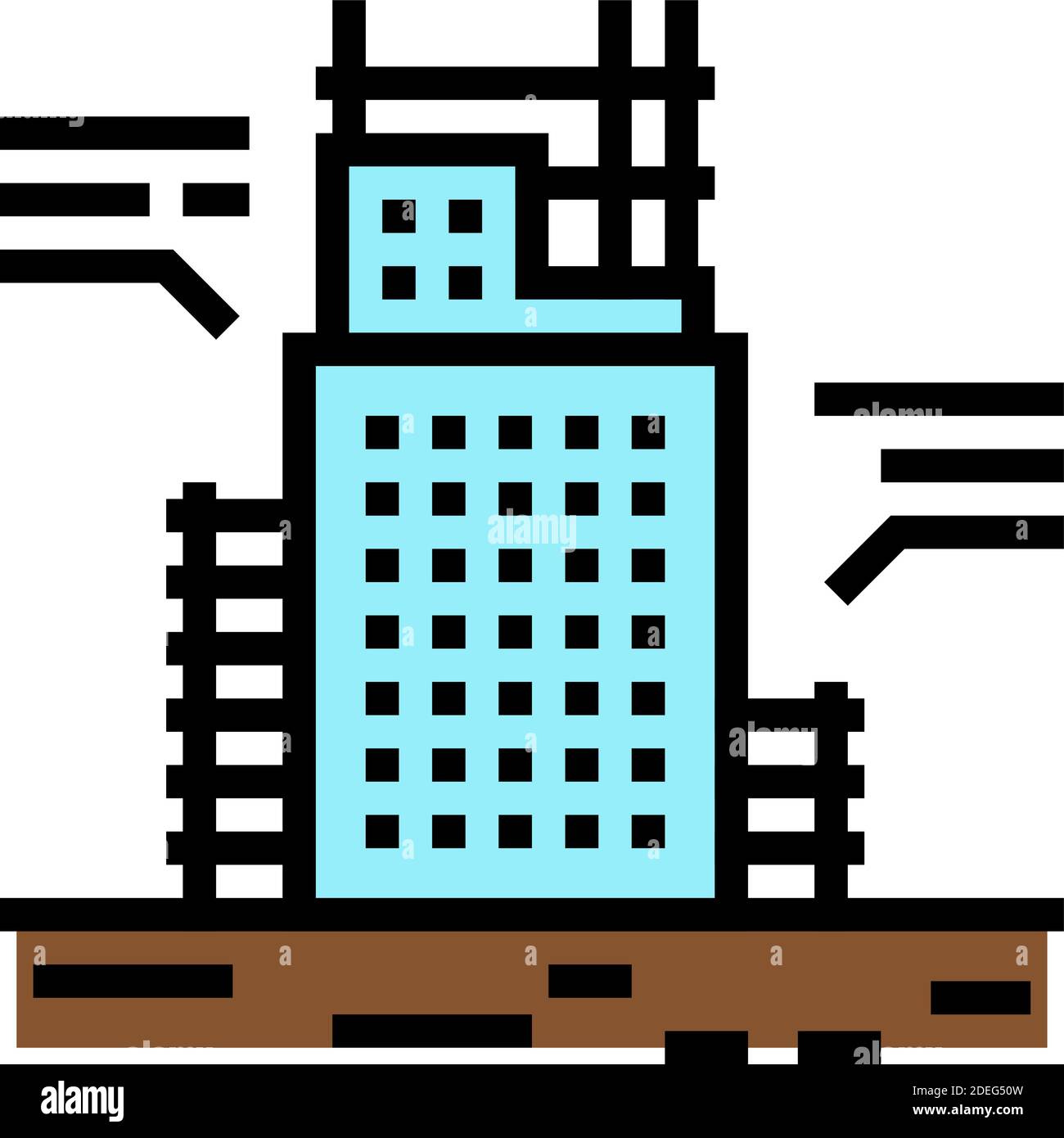 building engineering color icon vector illustration Stock Vector Image ...