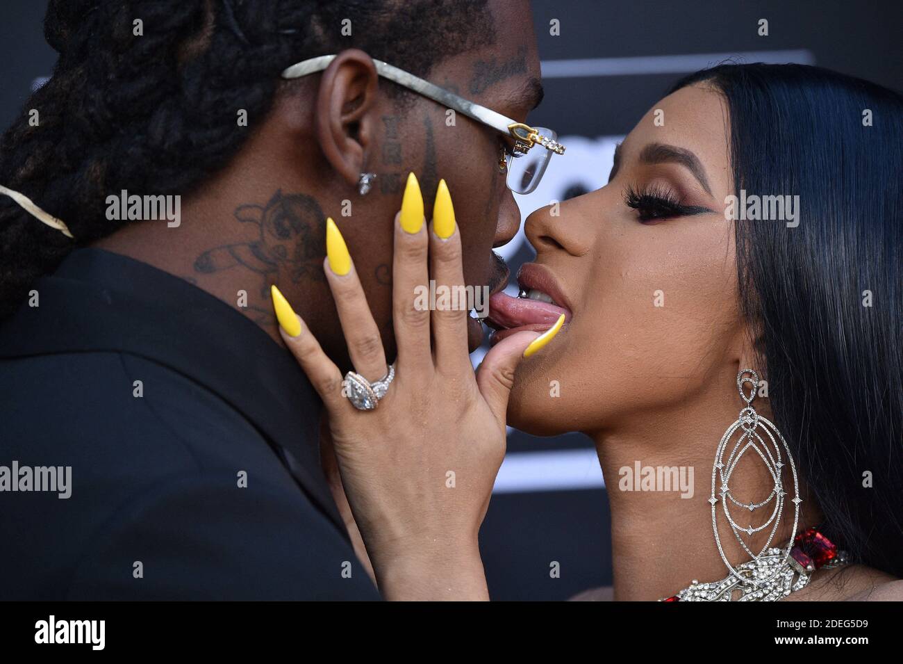 Offset and Cardi B attend the 2019 Billboard Music Awards at MGM Grand Garden Arena on May 1 ...