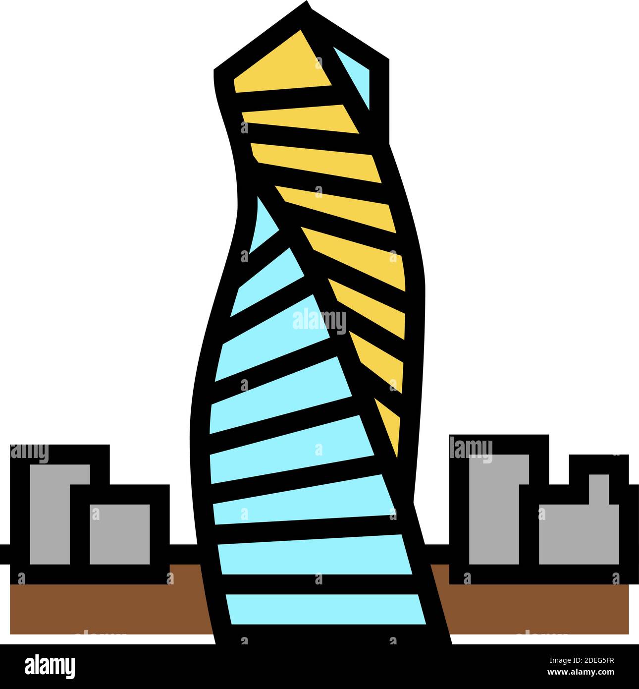 skyscraper modern building color icon vector illustration Stock Vector ...