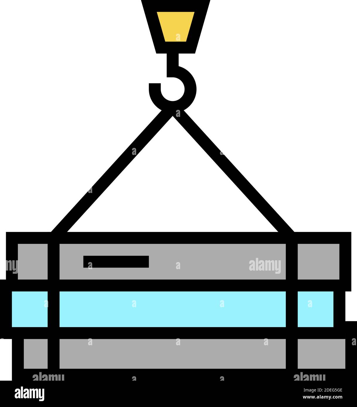 building materials transportation color icon vector illustration Stock ...