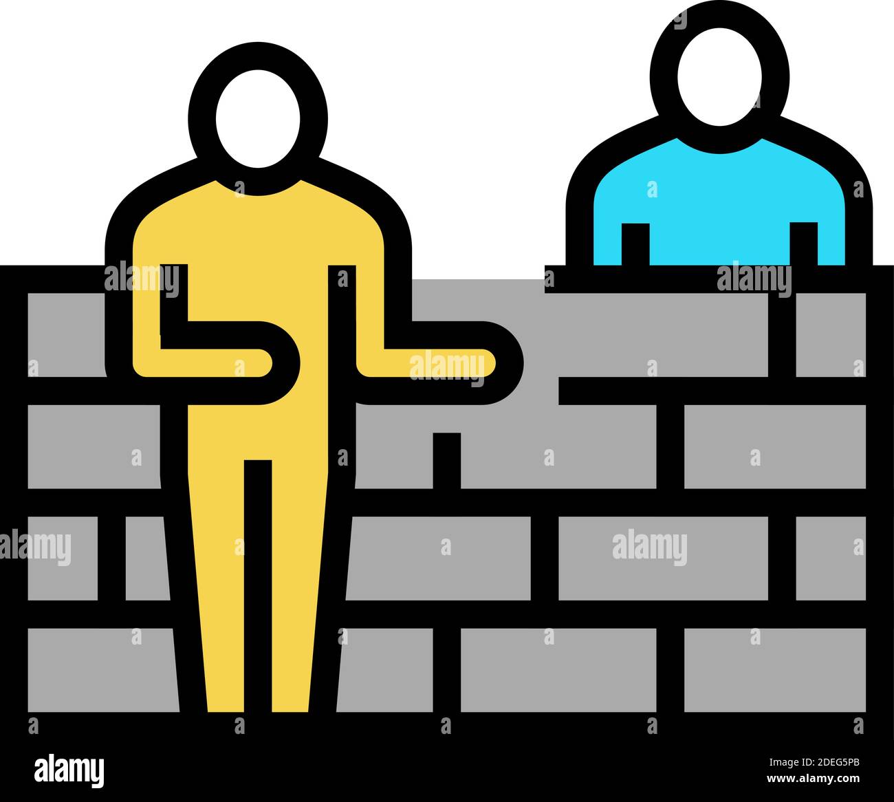 builders building wall color icon vector illustration Stock Vector ...