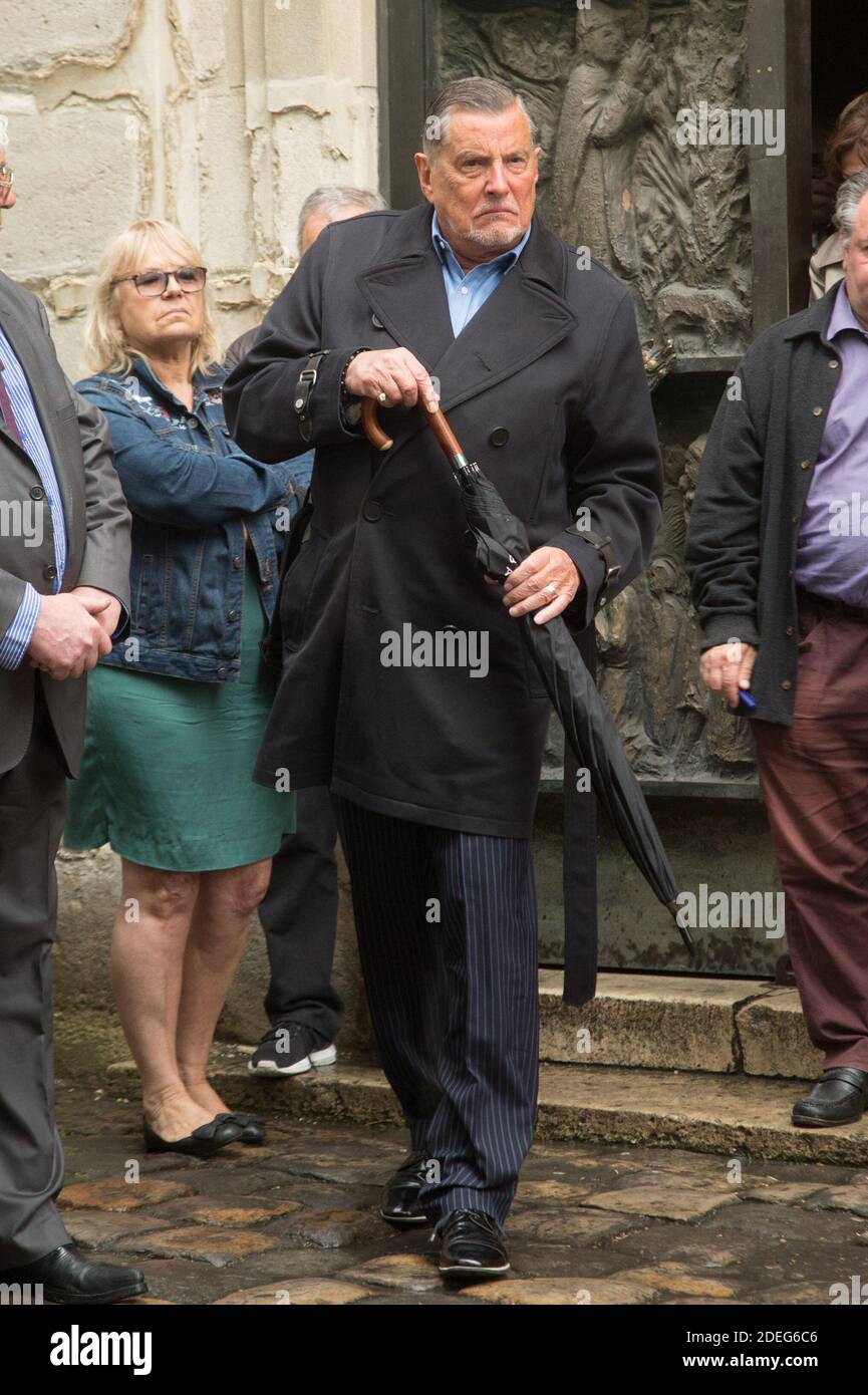 Jean-Claude Camus during Dick Rivers funerals at the Saint-Pierre of ...