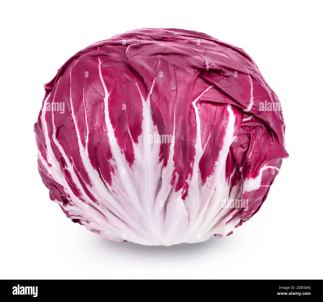 Fresh red radicchio salad isolated on white background with clipping ...