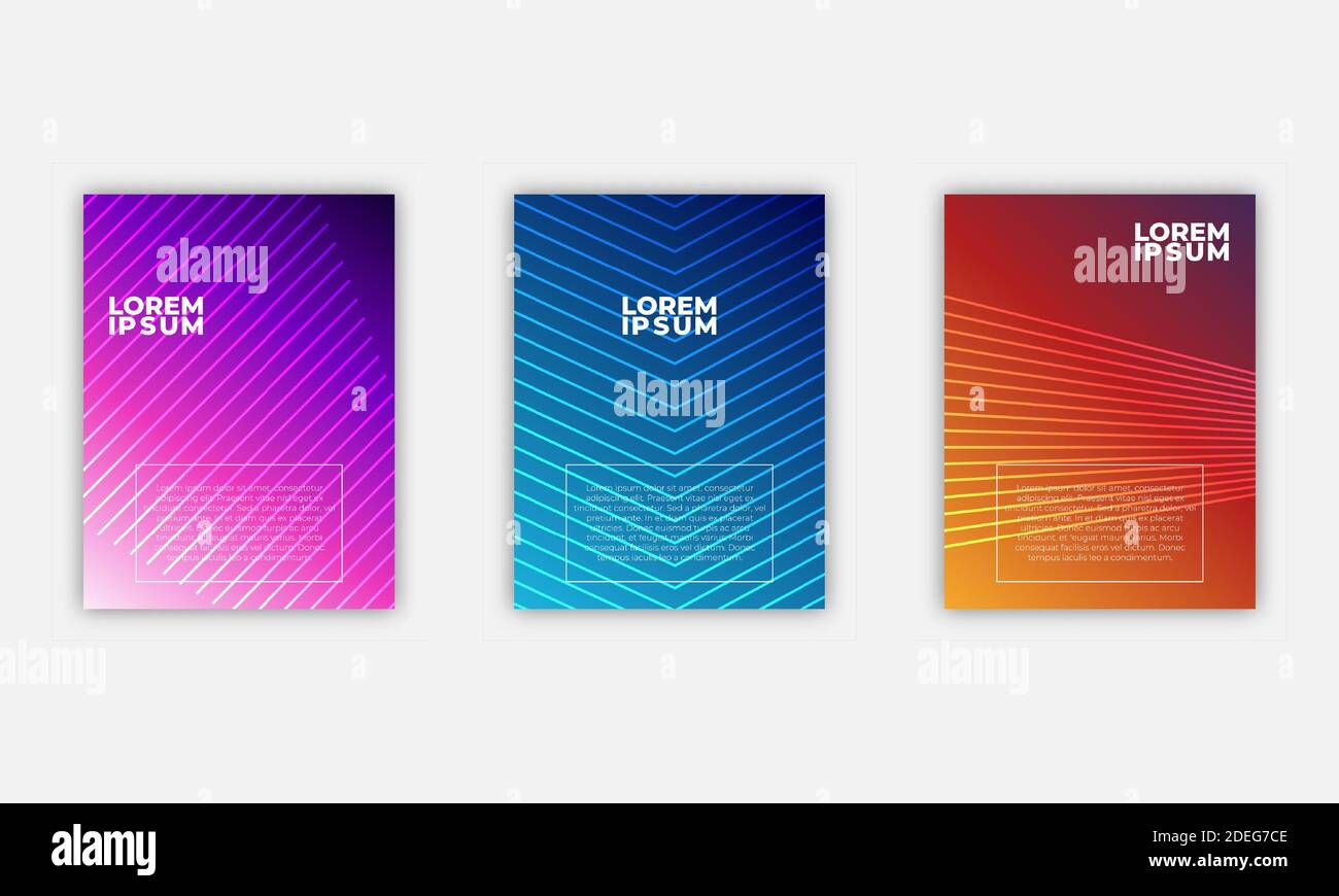 Minimal covers design. Cool gradients. Future geometric template. Eps10 ...